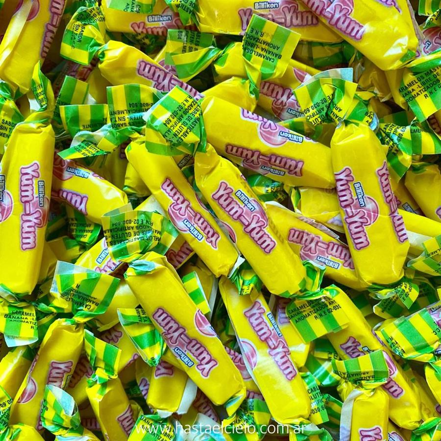 CARAMELO MASTICABLE SUGUS SABOR BANANA X 100GR