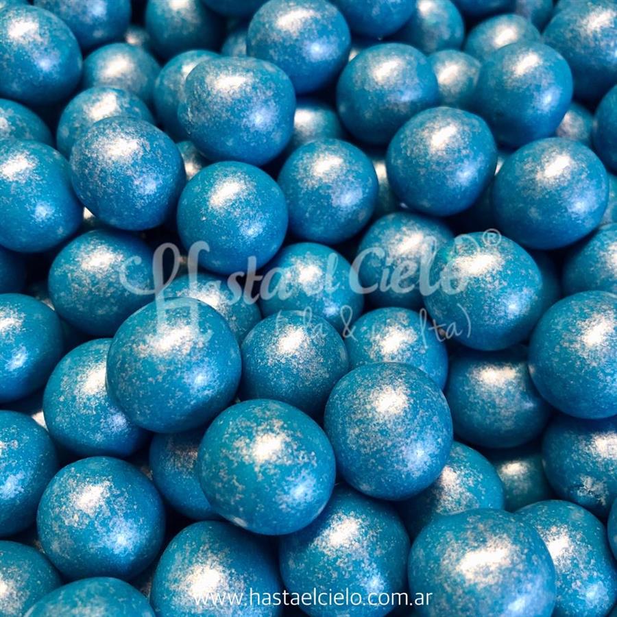 PERLA DE CHICLE BOLON TURQUESA AZUL X 400GR.